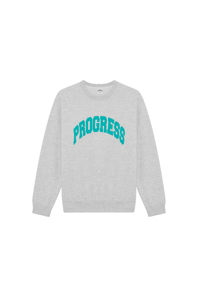 Progress Running Club Japan 'Progress' Arc Logo Sweatshirt - Turquoise